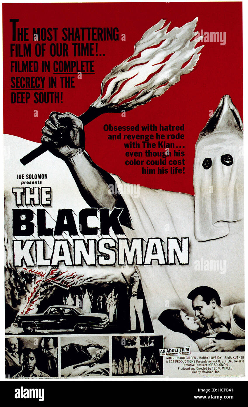 THE BLACK KLANSMAN, (aka I CROSSED THE COLOR LINE), Richard Gilden ...