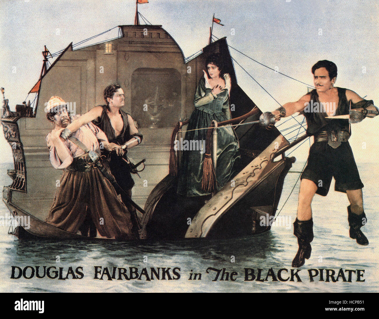THE BLACK PIRATE, Douglas Fairbanks, Sr., Billie Dove, 1926 Stock Photo ...