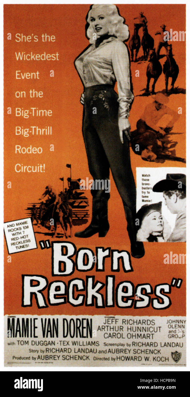 BORN RECKLESS, Mamie Van Doren, 1958 Stock Photo - Alamy
