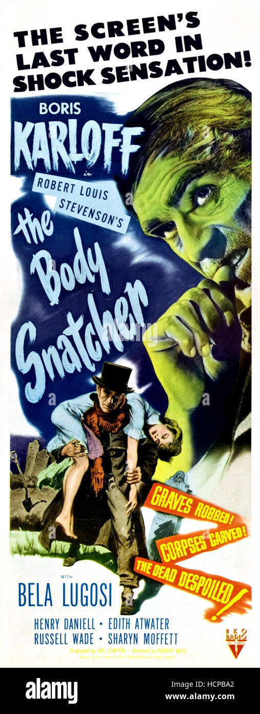 THE BODY SNATCHER, top right: Boris Karloff, bottom: Boris Karloff ...