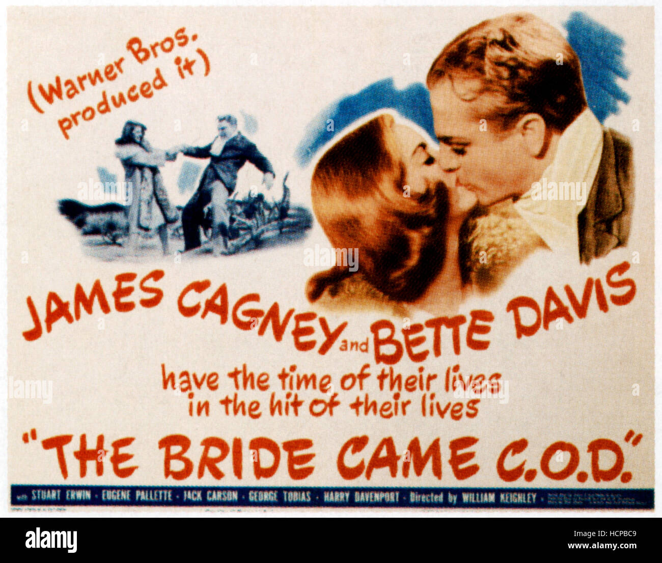 THE BRIDE CAME C.O.D., from left: Bette Davis, James Cagney, 1941 Stock ...