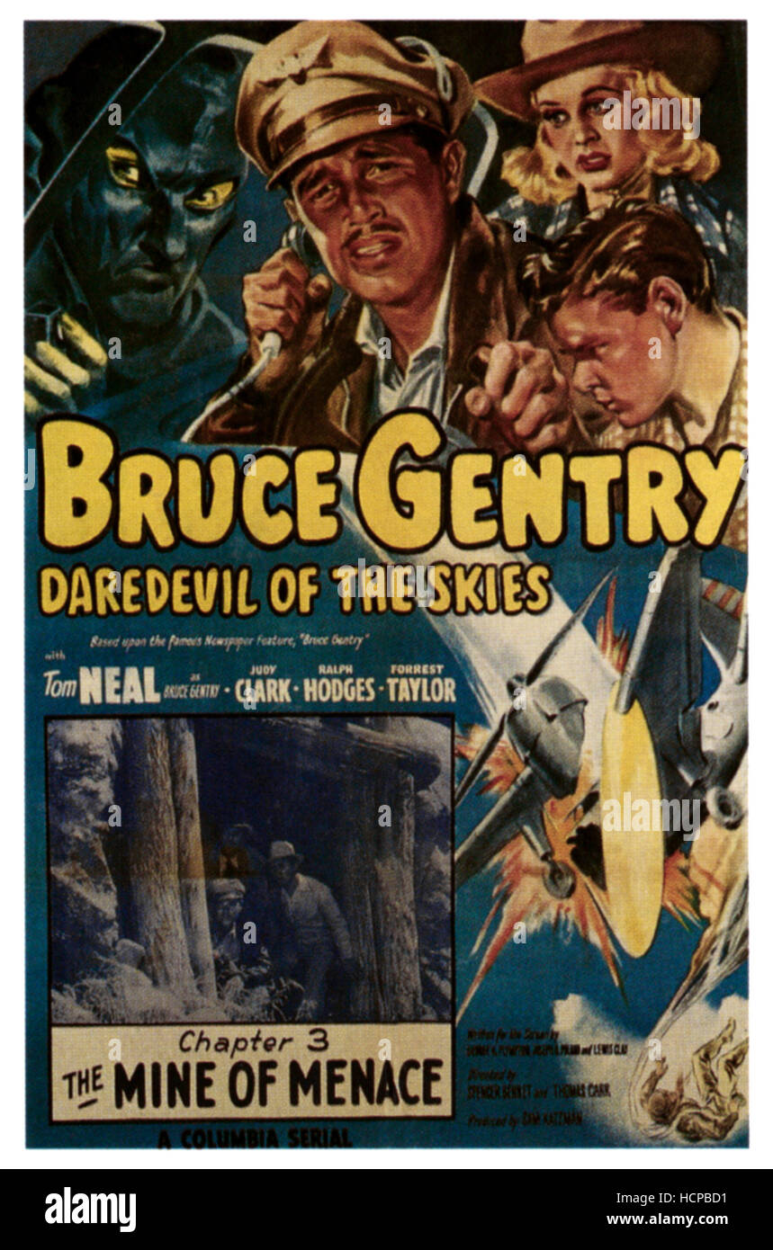 BRUCE GENTRY (aka BRUCE GENTRY, DAREDEVIL OF THE SKIES), top from left ...