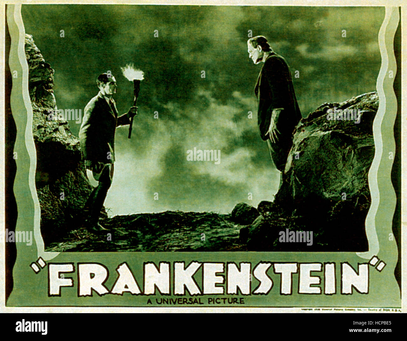 FRANKENSTEIN, from left: Colin Clive, Boris Karloff, 1931 Stock Photo ...