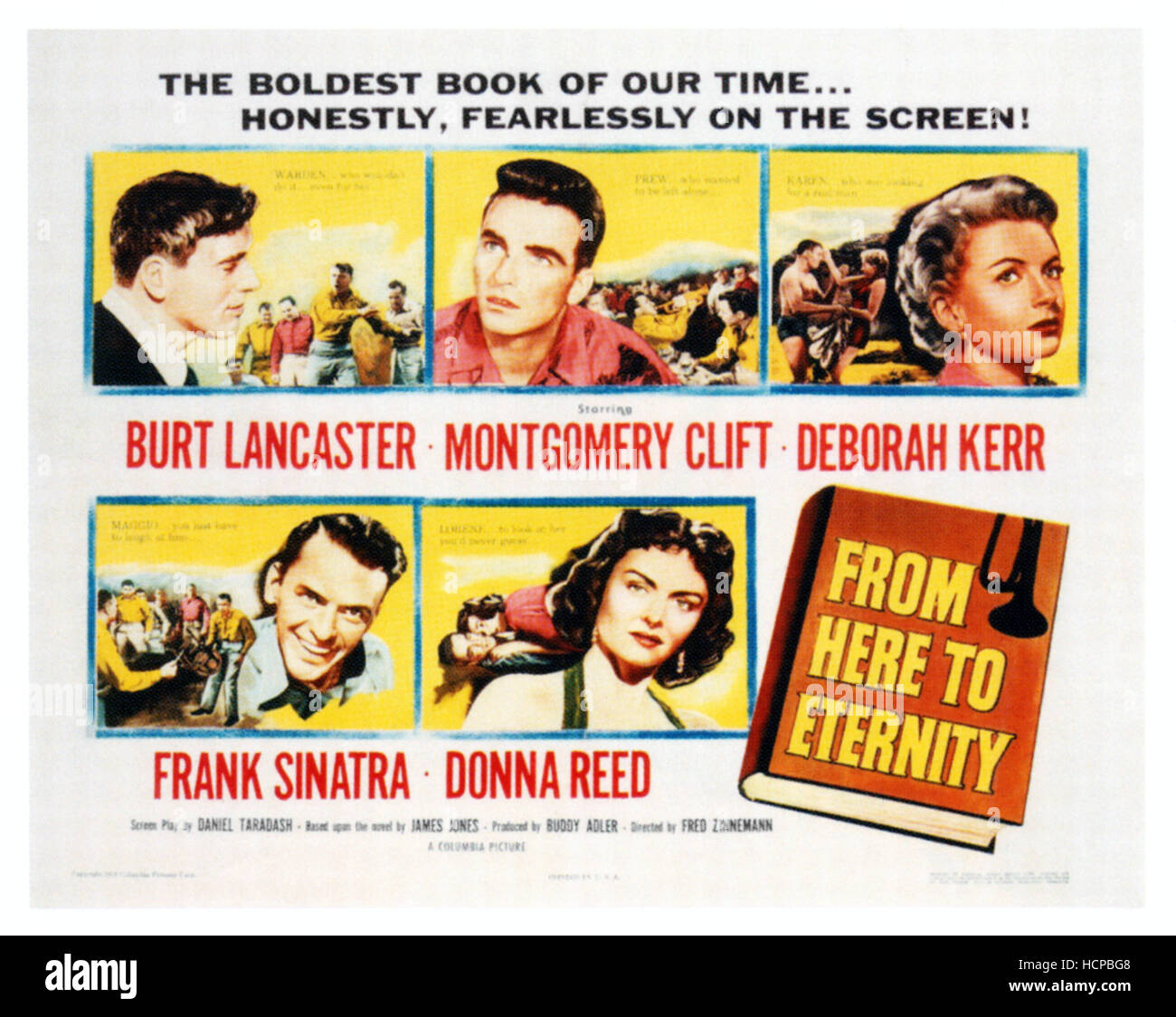 FROM HERE TO ETERNITY, top l-r: Burt Lancaster, Montgomery Clift, Deborah Kerr, bottom l-r ...
