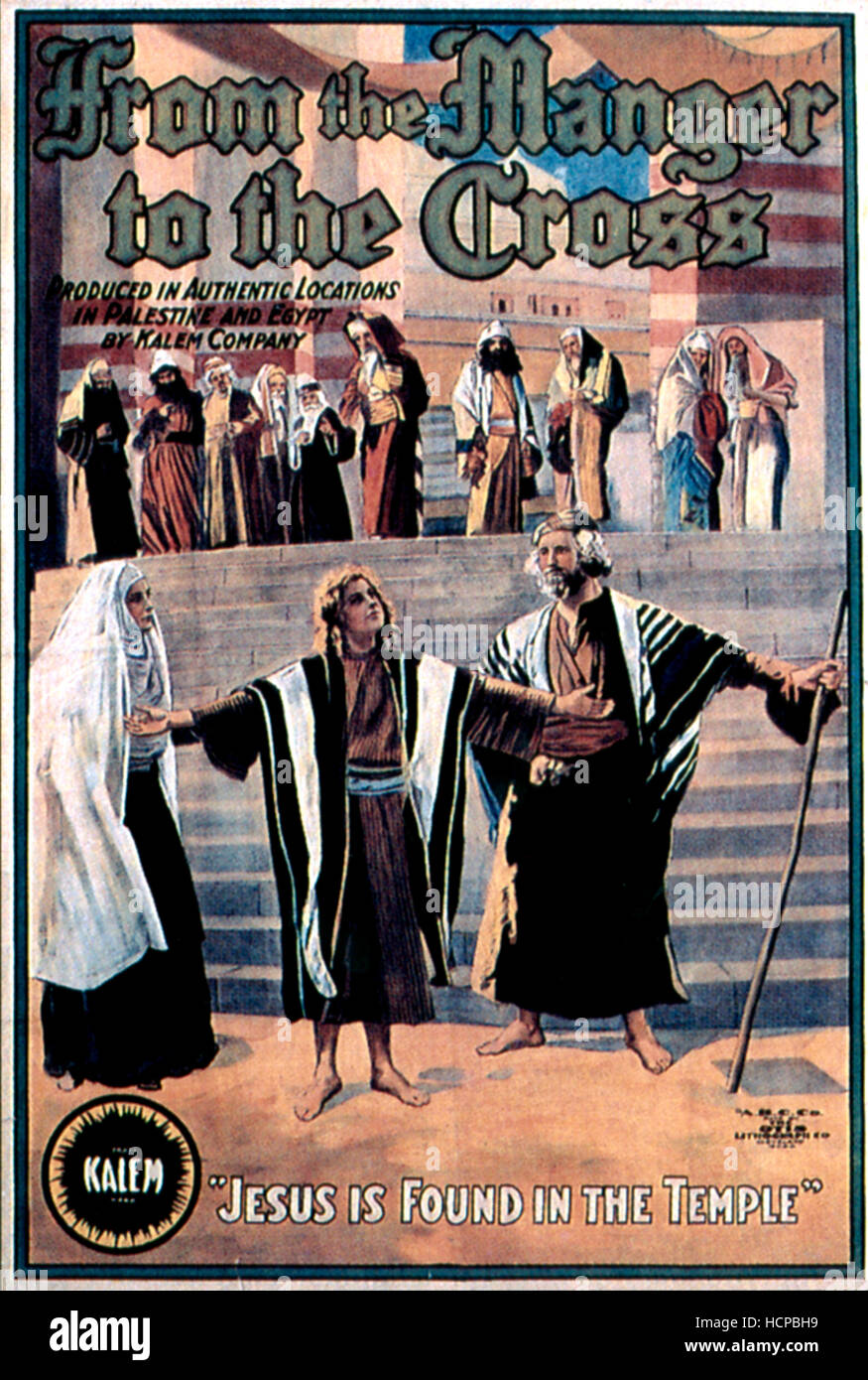 FROM THE MANGER TO THE CROSS, poster art, 1912 Stock Photo - Alamy