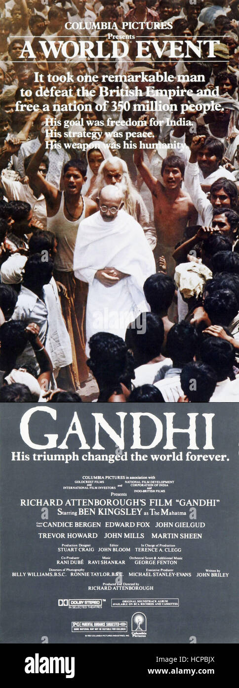 GANDHI, Ben Kingsley, 1982. (c) Columbia Pictures/ Courtesy: Everett ...