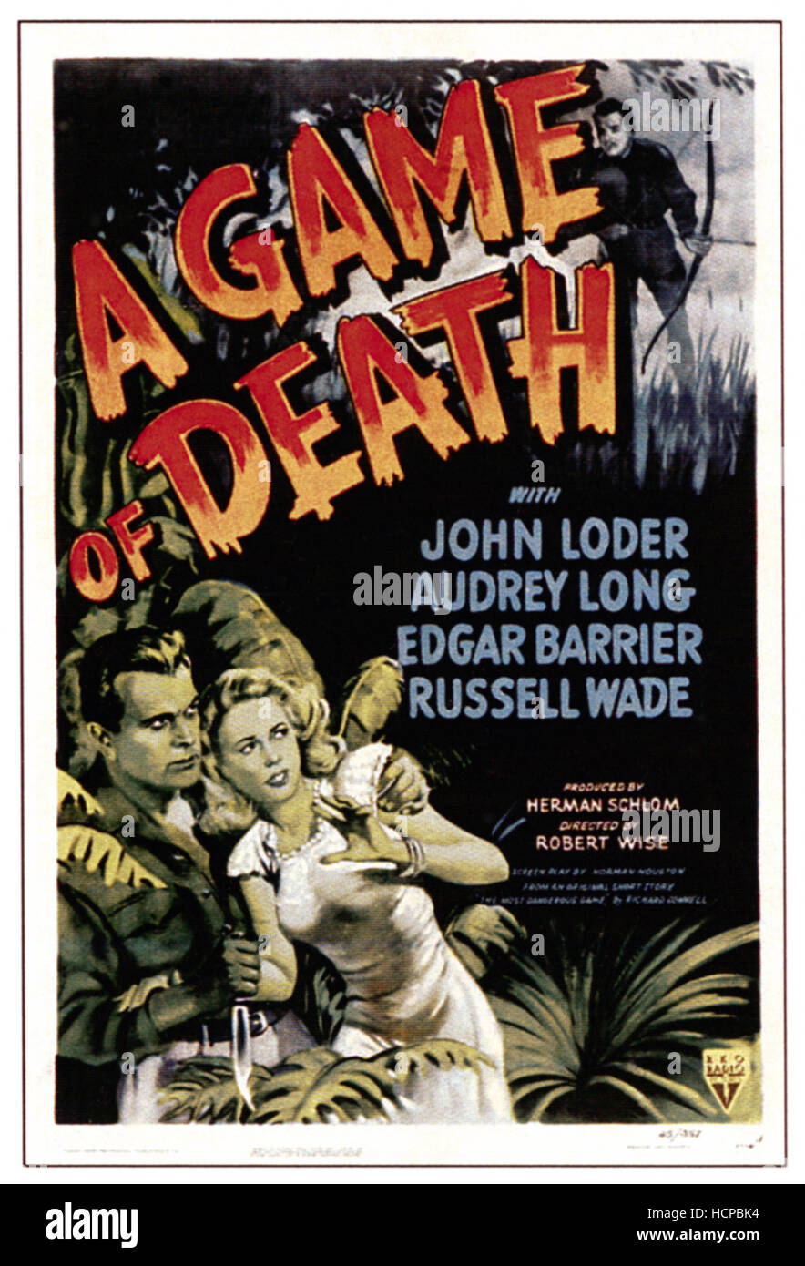 A GAME OF DEATH, from left: John Loder, Audrey Long, Edgar Barrier (top ...