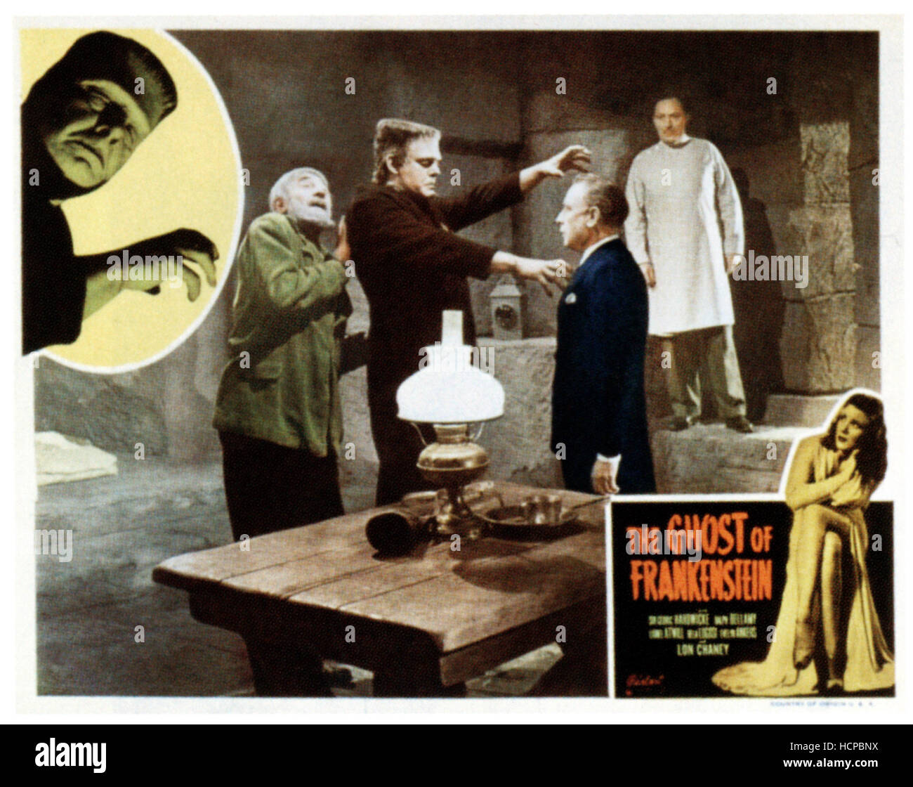 THE GHOST OF FRANKENSTEIN, from left: Lon Chaney Jr., Bela Lugosi, Lon ...