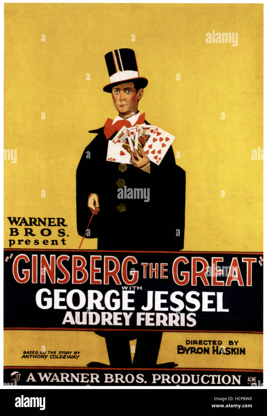 GINSBERG THE GREAT, George Jessel, 1927 Stock Photo - Alamy