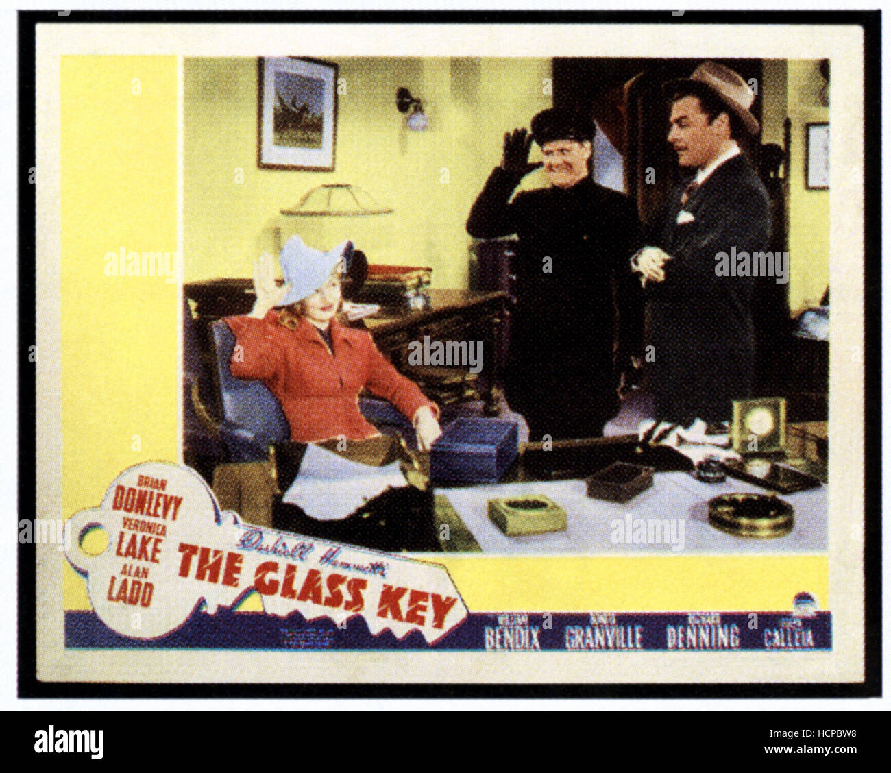 THE GLASS KEY, from left: Veronica Lake, Tom Dugan, Brian Donlevy on ...
