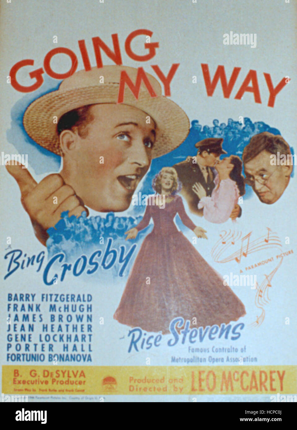 GOING MY WAY, Bing Crosby, Rise Stevens, Barry Fitzgerald, 1944 Stock ... GOING MY WAY, Bing Crosby, Rise Stevens, Barry Fitzgerald, 1944 Stock ...