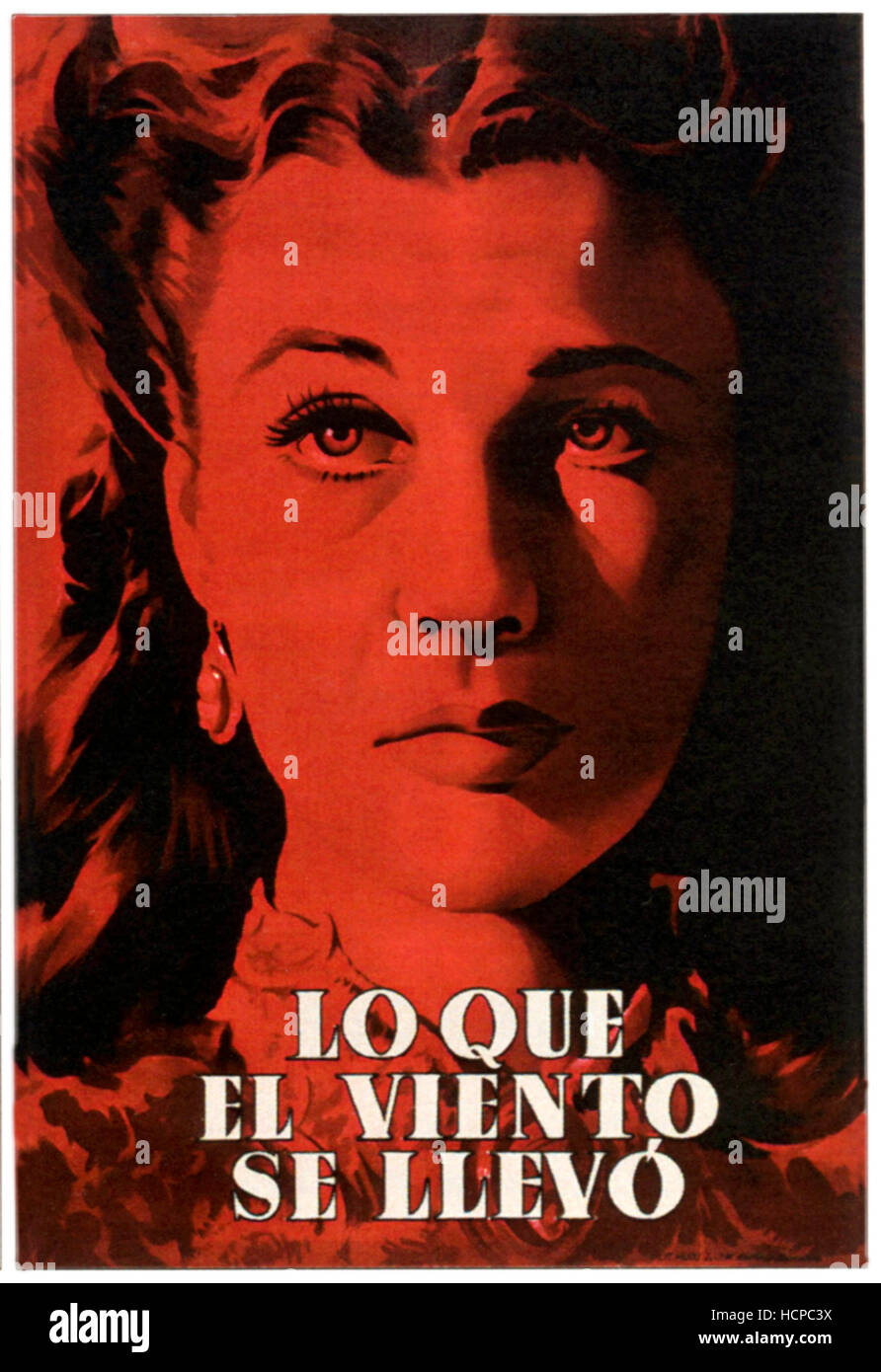 GONE WITH THE WIND, (aka LO QUE EL VIENTO SE LLEV0), Vivien Leigh on Spanish poster art, 1939 ...