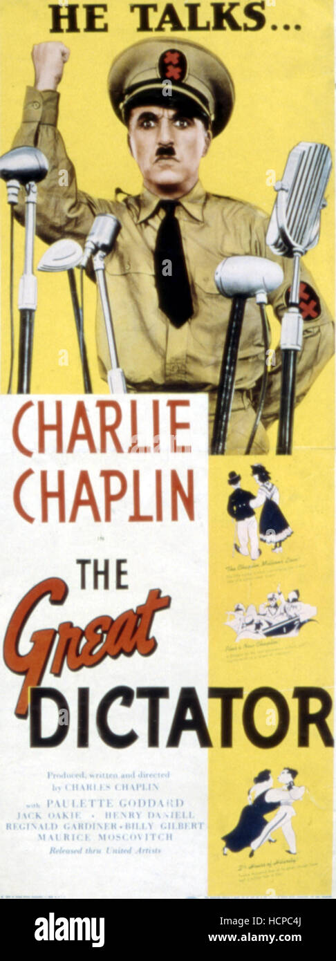 THE GREAT DICTATOR, Charlie Chaplin, 1940. TM and Copyright © 20th ...