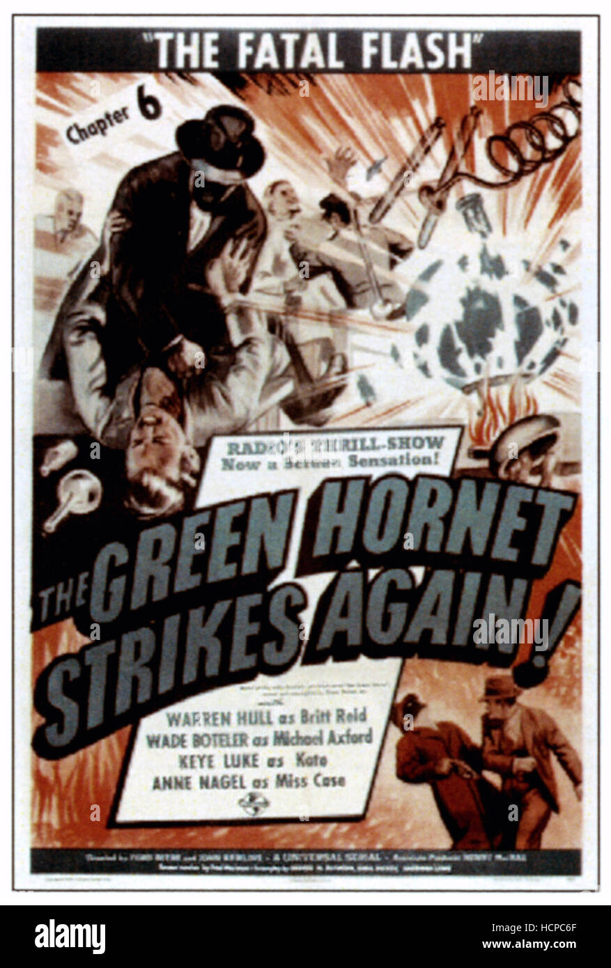 THE GREEN HORNET STRIKES AGAIN!, 'Chapter 6: The Fatal Flash', 1940 ...