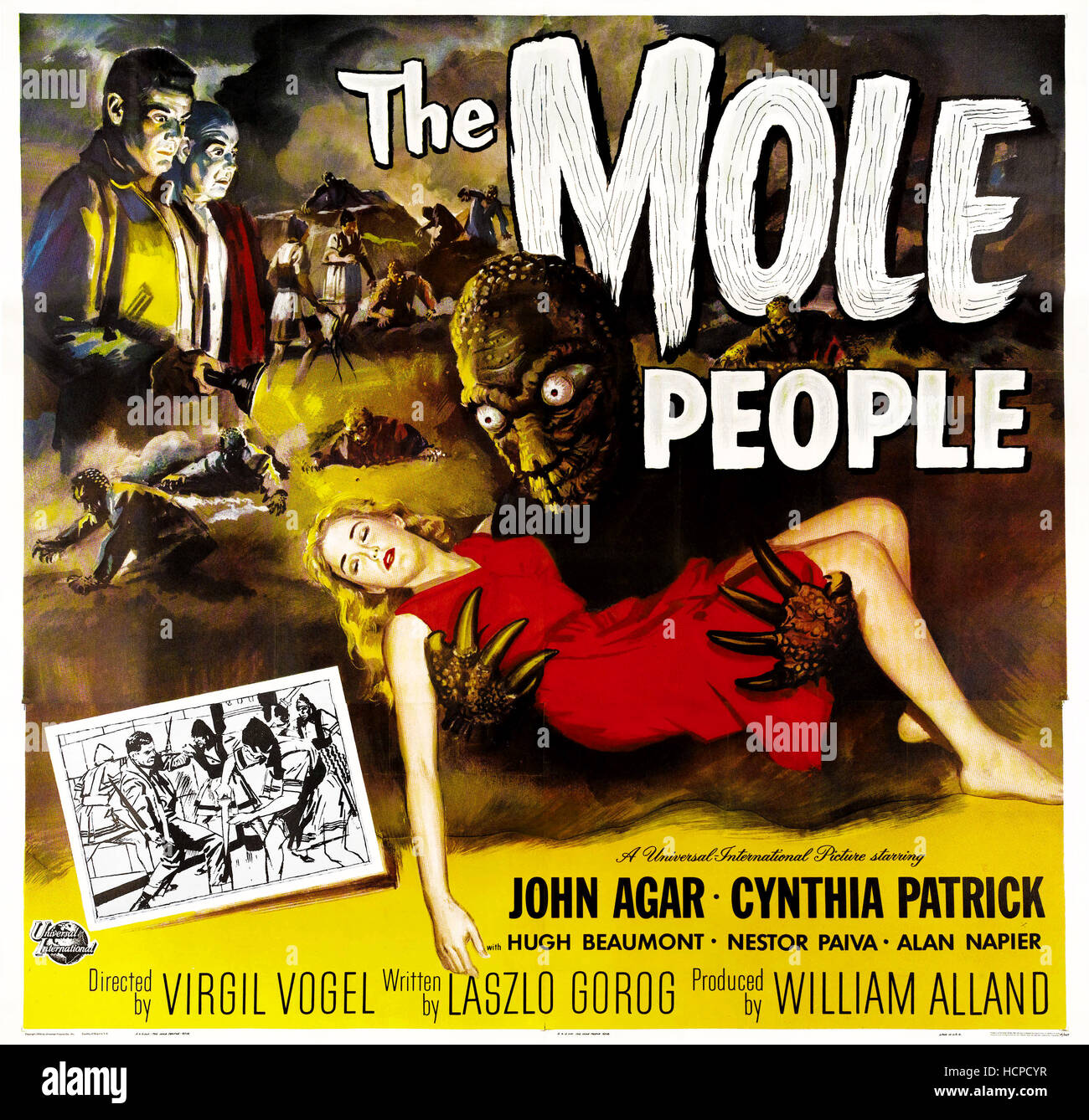THE MOLE PEOPLE, poster art, 1956 Stock Photo - Alamy