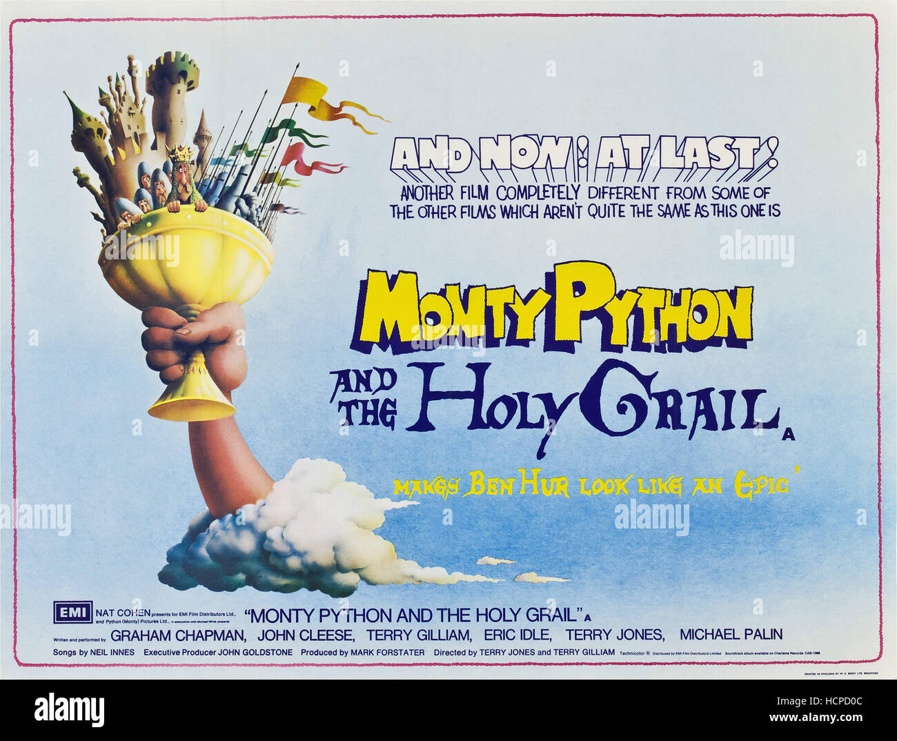 MONTY PYTHON AND THE HOLY GRAIL, poster art, 1975 Stock Photo - Alamy