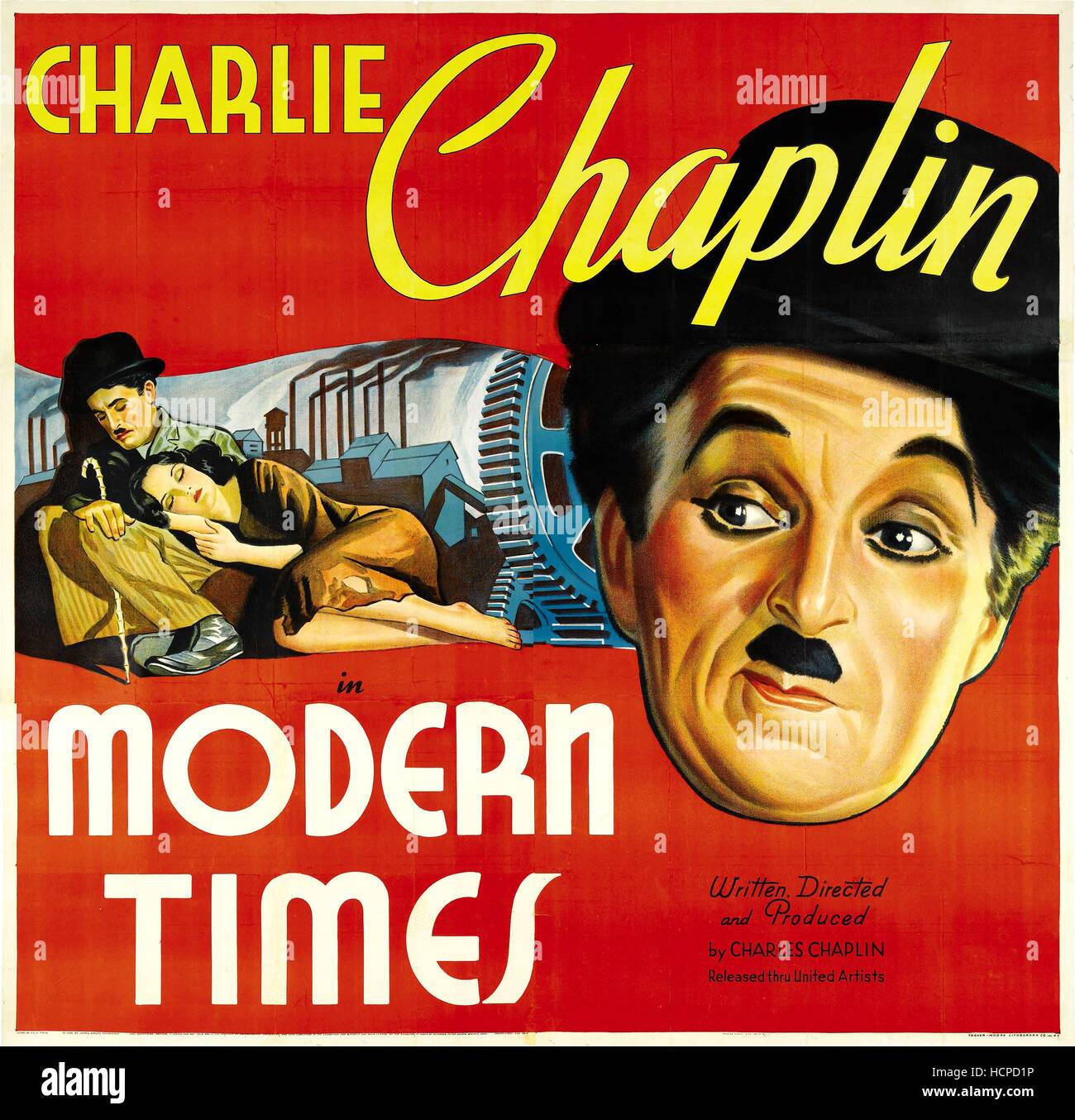 MODERN TIMES, from left: Charlie Chaplin, Paulette Goddard, Charlie ...