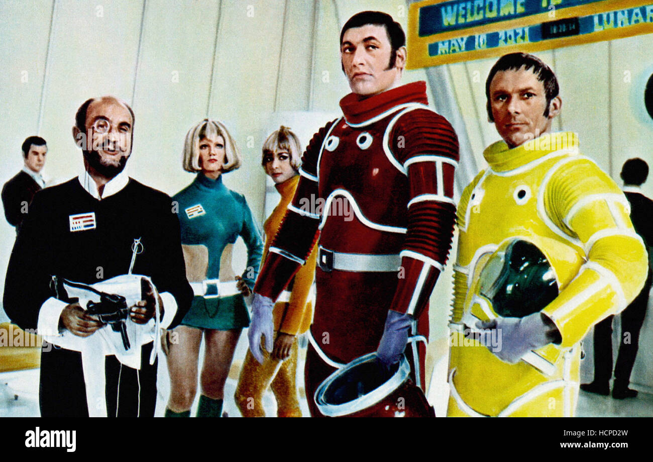 MOON ZERO TWO, Warren Mitchell (front left), Bernard Bresslaw (front ...
