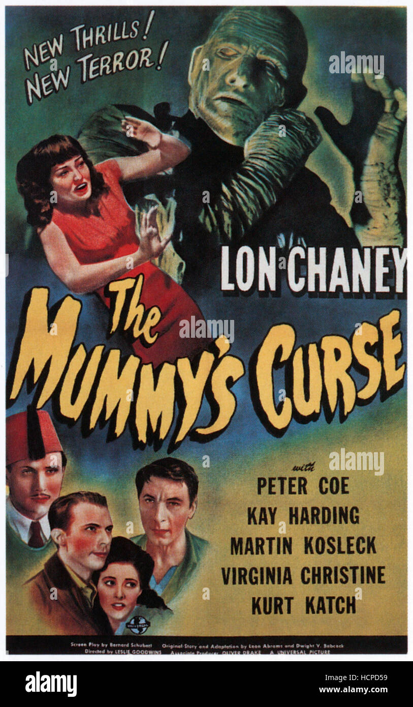 THE MUMMY'S CURSE, from top left: Virginia Christine, Lon Chaney Jr ...