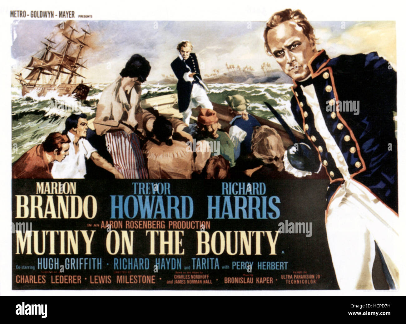 MUTINY ON THE BOUNTY, Marlon Brando, 1962 Poster art Stock Photo - Alamy