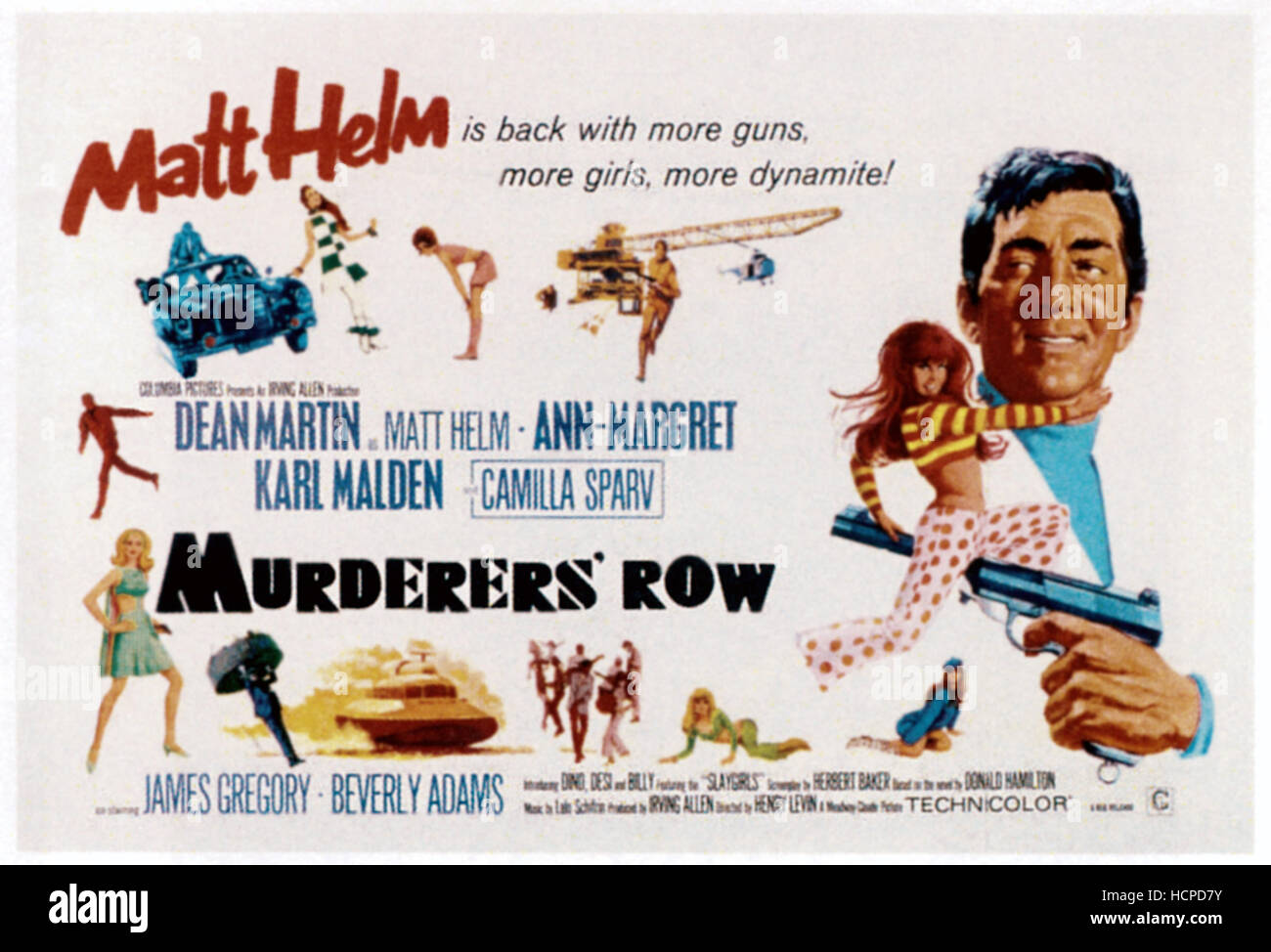 MURDERERS' ROW, far right: Dean Martin on British quad poster, 1966 ...
