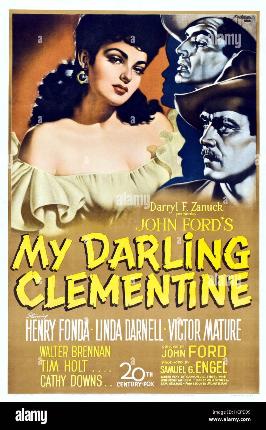 MY DARLING CLEMENTINE, from left: Linda Darnell, Victor Mature, Henry ...