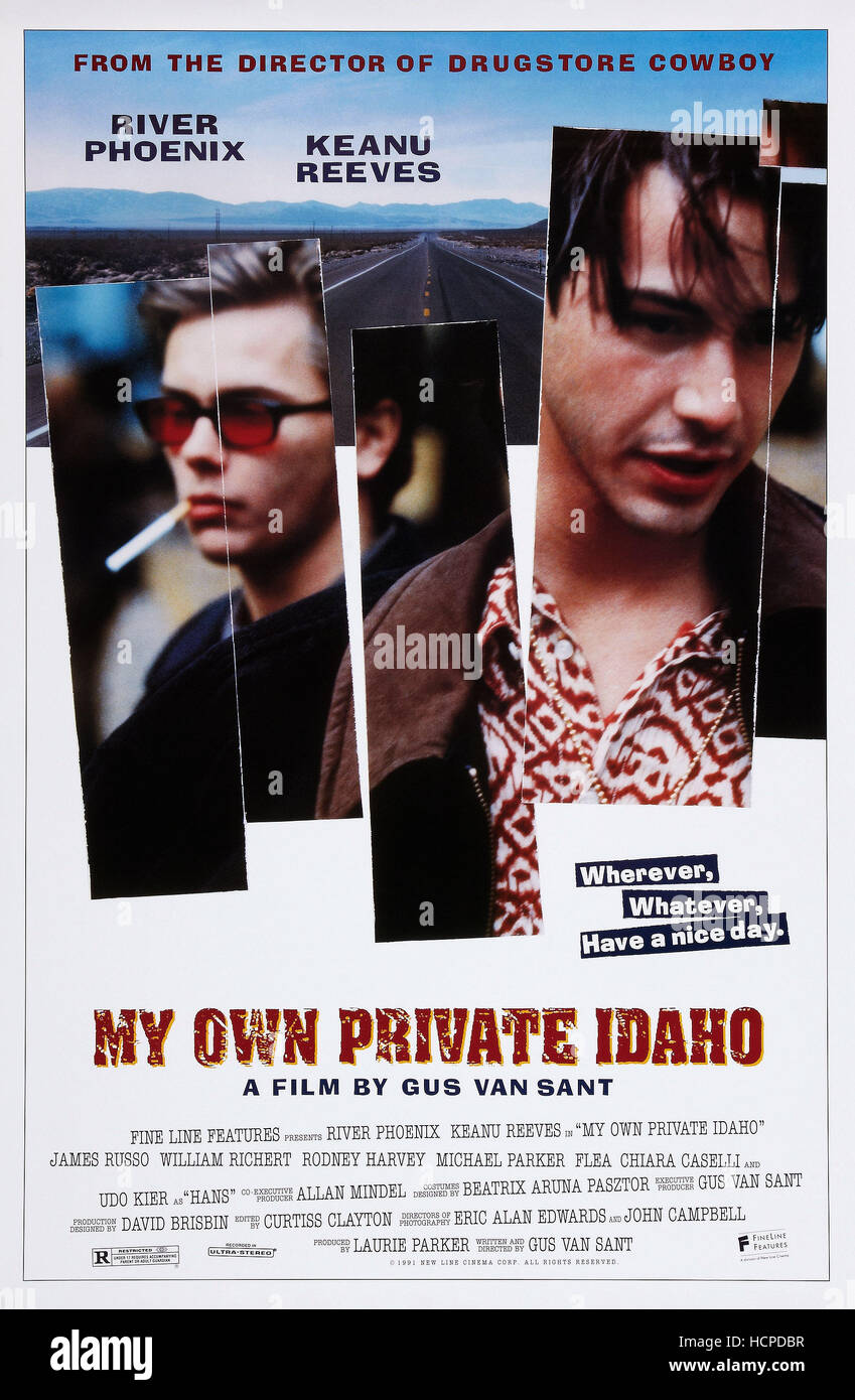 MY OWN PRIVATE IDAHO, US poster art, from left: River Phoenix, Keanu ...