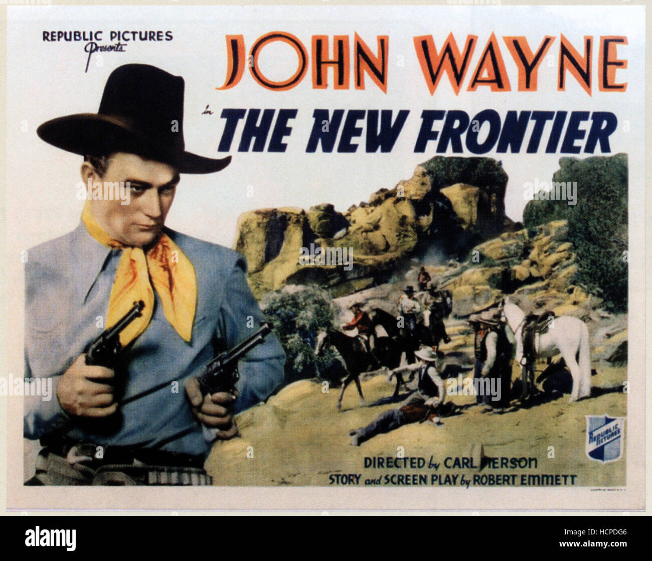 THE NEW FRONTIER (aka FRONTIER HORIZON), left: John Wayne, 1939 Stock ...