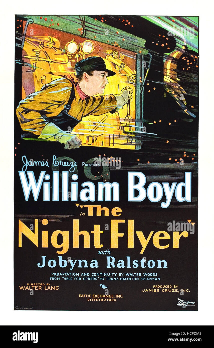 THE NIGHT FLYER, William Boyd on poster art, 1928 Stock Photo - Alamy