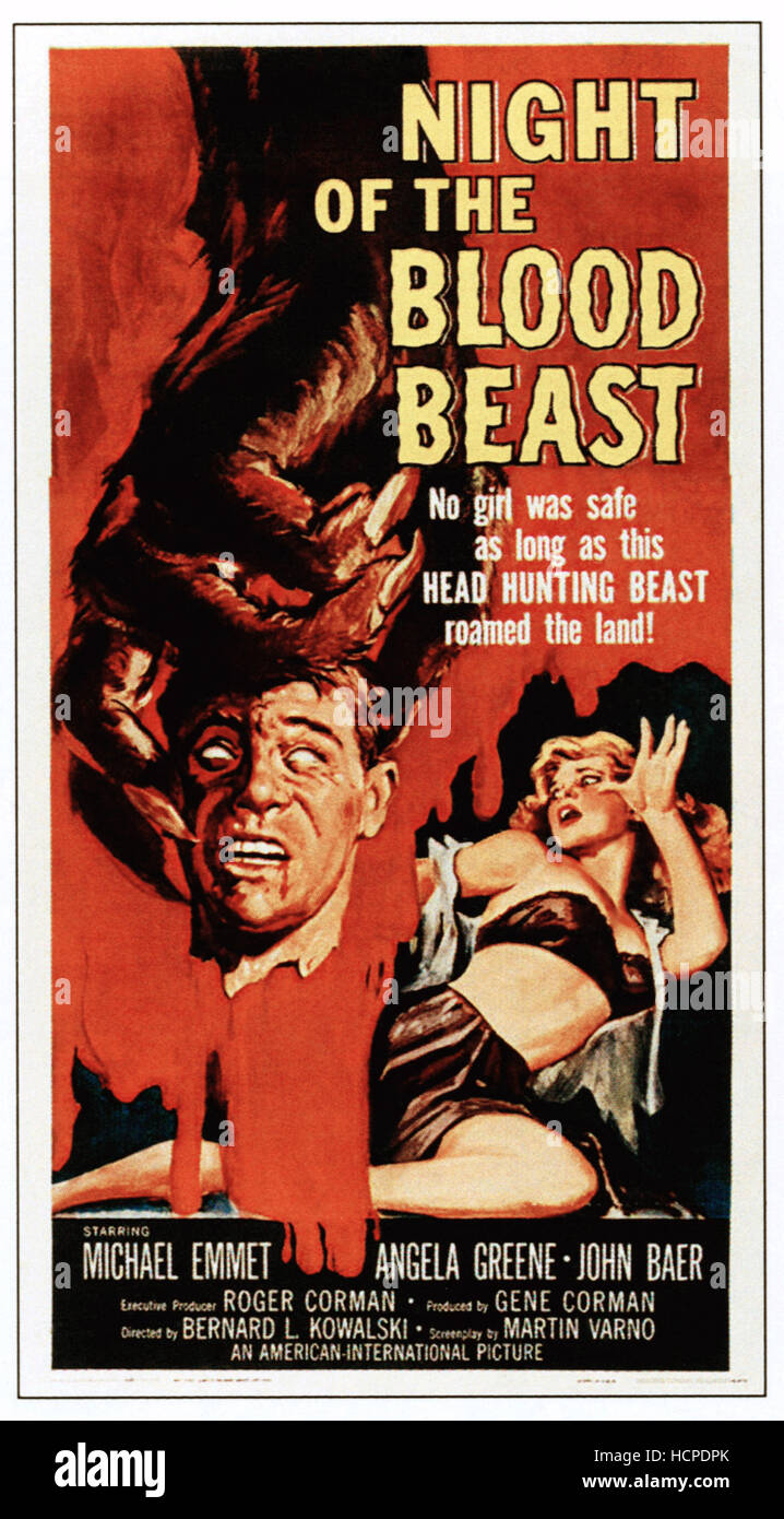 NIGHT OF THE BLOOD BEAST, poster art, 1958 Stock Photo - Alamy