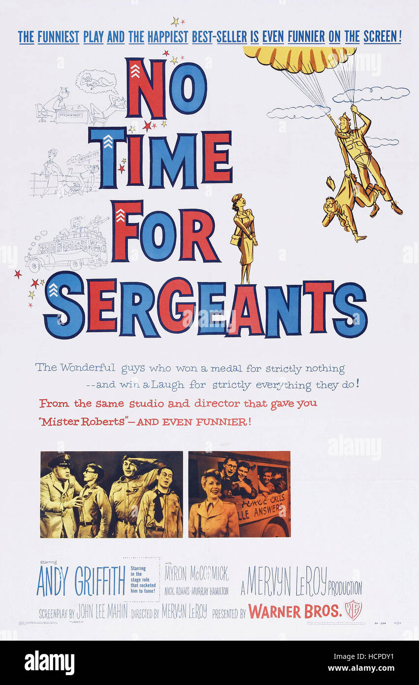 NO TIME FOR SERGEANTS, US poster, 1958 Stock Photo - Alamy