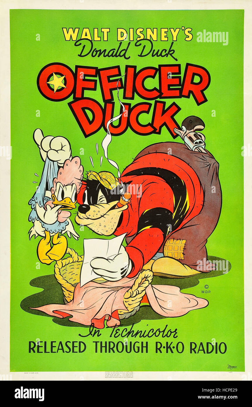 OFFICER DUCK, from left: Donald Duck, Pete, 1939 Stock Photo - Alamy