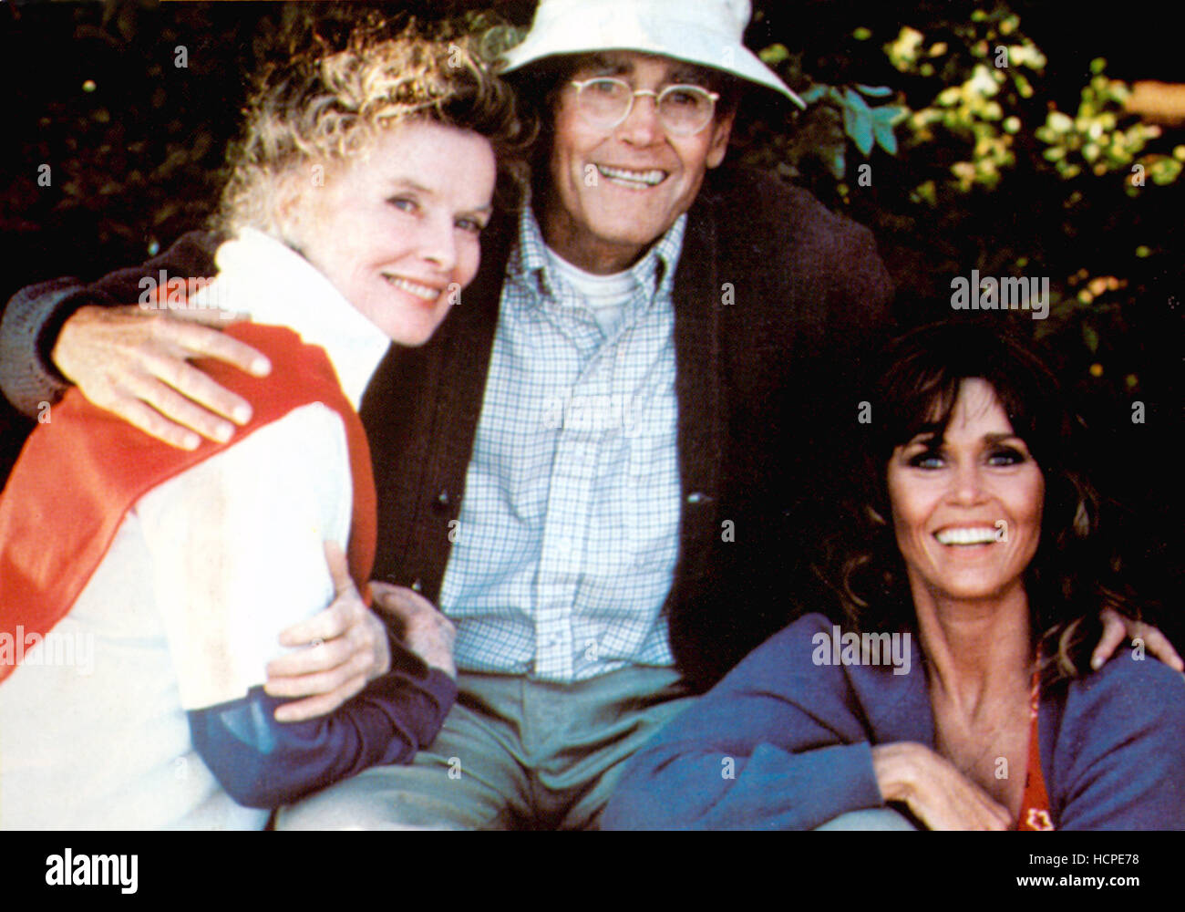 ON GOLDEN POND, Katharine Hepburn, Henry Fonda, Jane Fonda, 1981 Stock ...