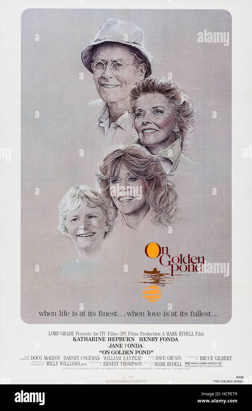 ON GOLDEN POND, US poster art, from top: Henry Fonda, Katharine Hepburn ...