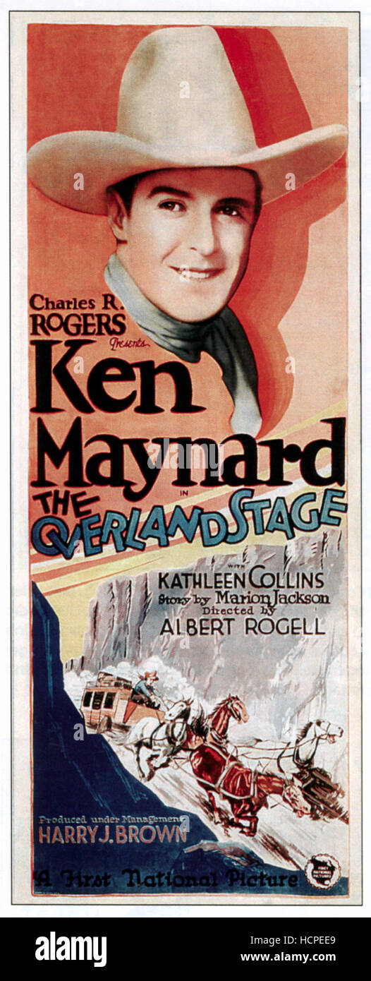 THE OVERLAND STAGE, Ken Maynard, 1927 Stock Photo - Alamy