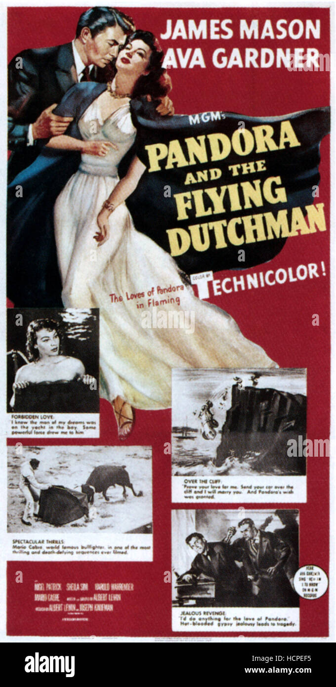 PANDORA AND THE FLYING DUTCHMAN, James Mason, Ava Gardner, 1951 Poster ...