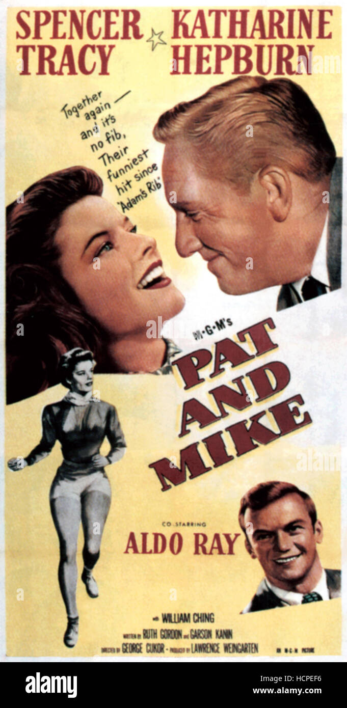 PAT AND MIKE, Katharine Hepburn, Spencer Tracy, Aldo Ray, 1952 Stock Photo - Alamy