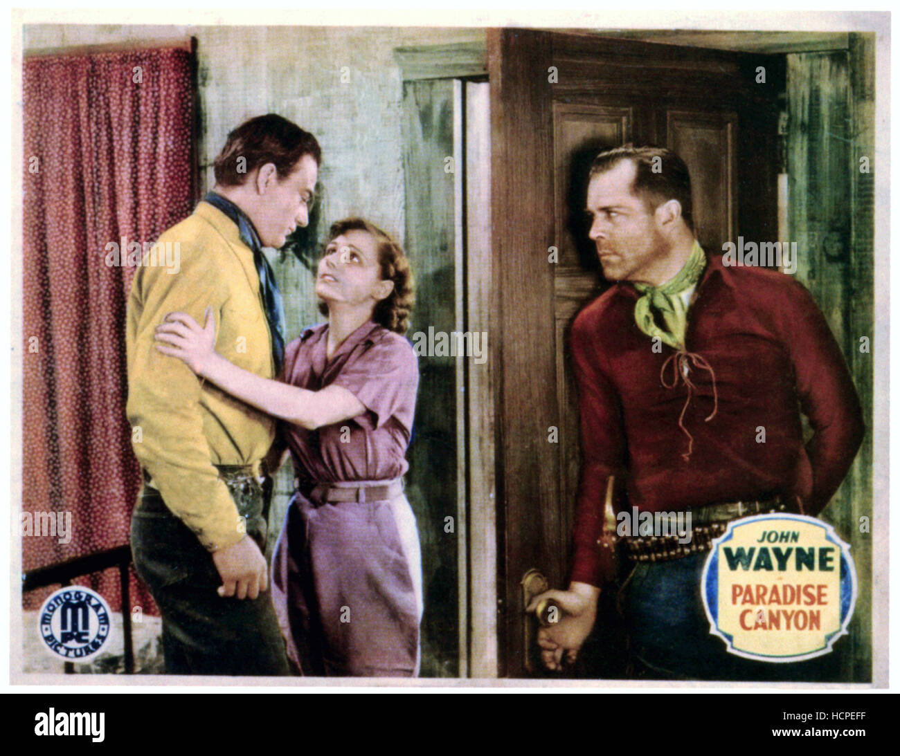 PARADISE CANYON, from left: John Wayne, Marion Burns, 1935 Stock Photo ...