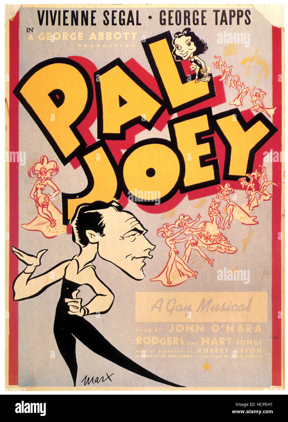 PAL JOEY, poster art for the original stage production, 1940, with ...