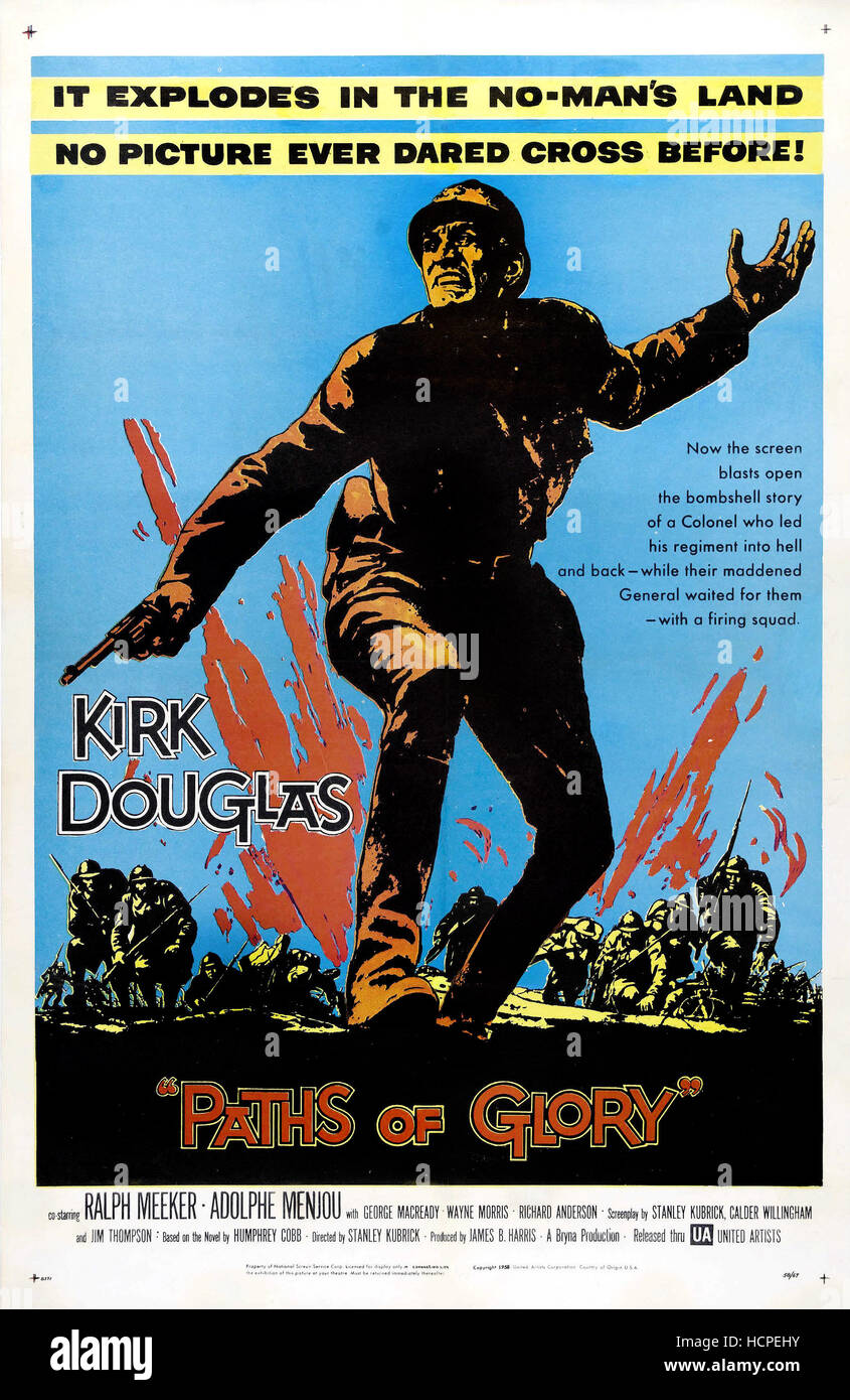 PATHS OF GLORY, poster art, Kirk Douglas, 1957 Stock Photo - Alamy