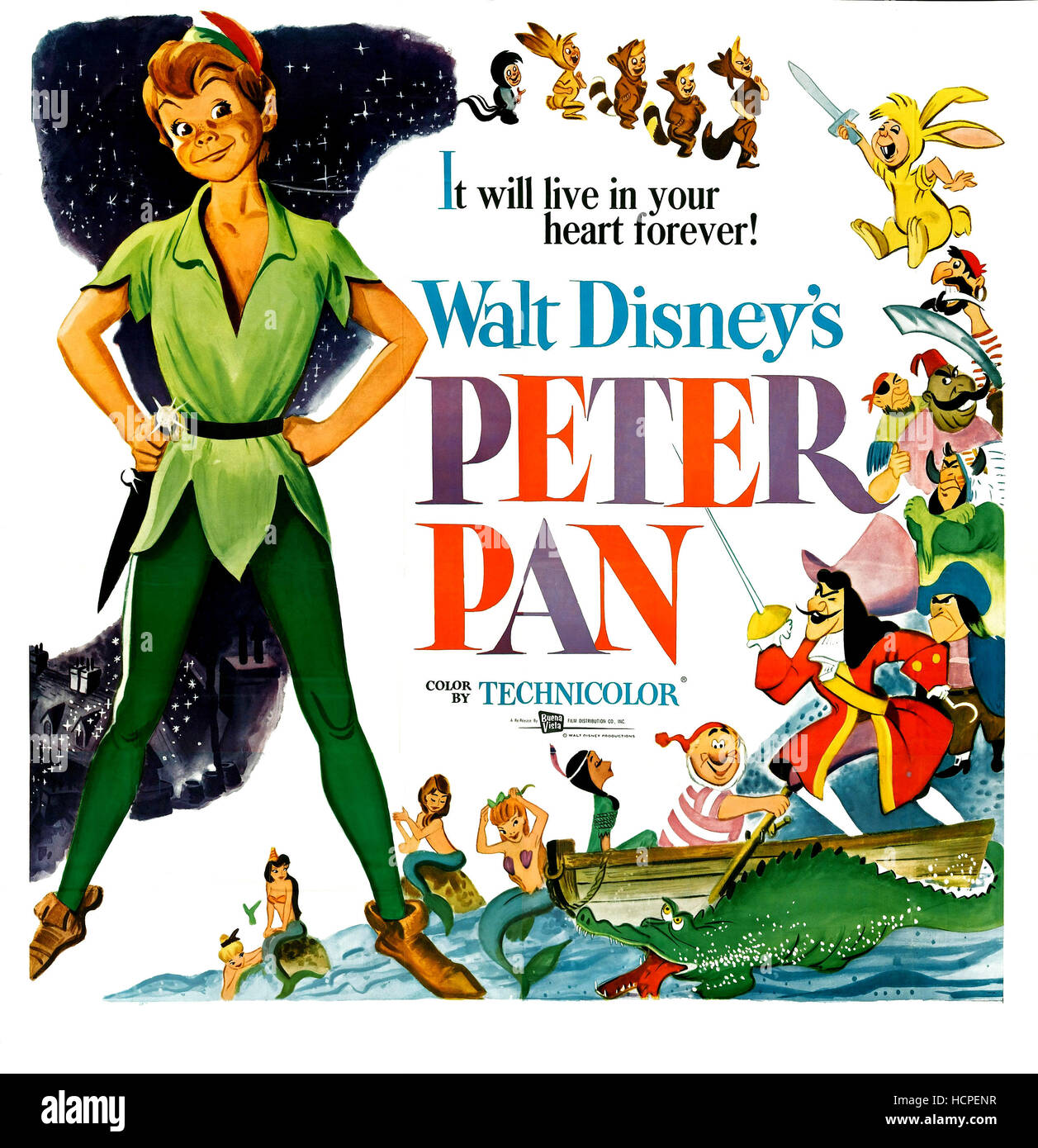 PETER PAN, left: Peter Pan, right from top: Lost Boys, Pirates, Captain ...