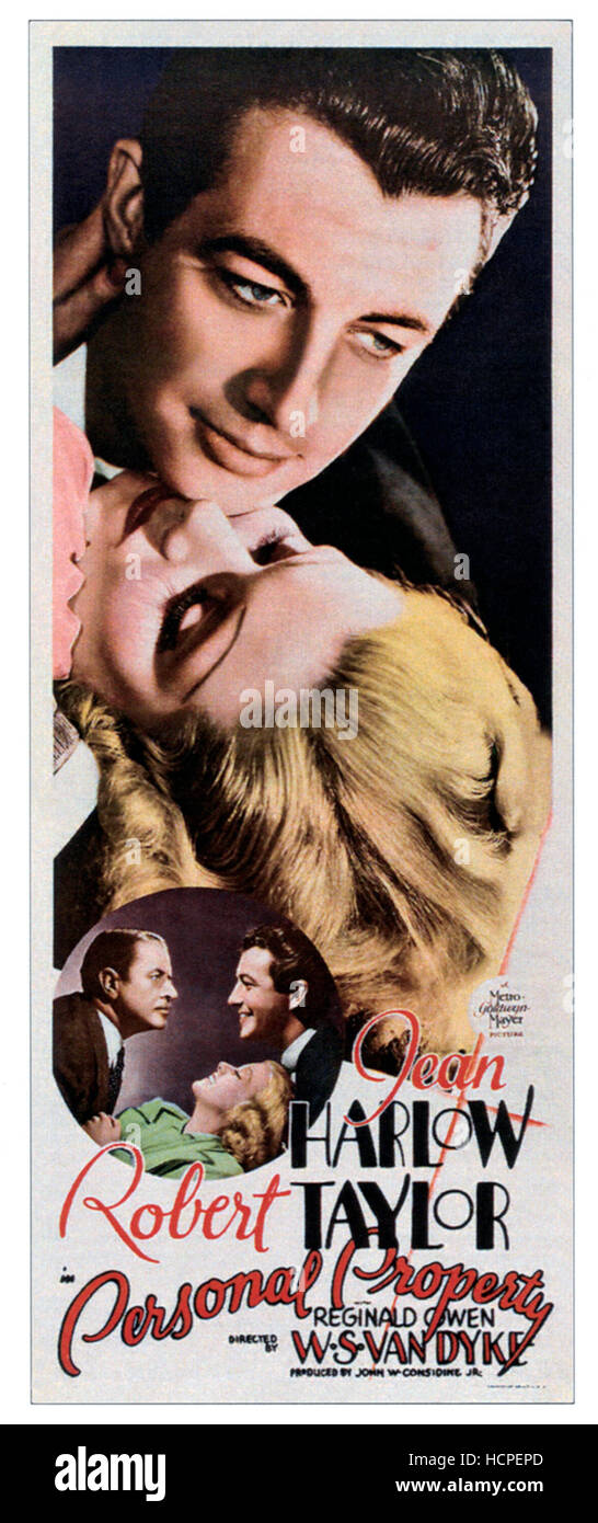 PERSONAL PROPERTY, top from top: Robert Taylor, Jean Harlow, bottom ...