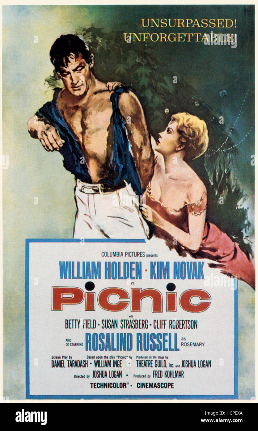 Picnic From Left William Holden Kim Novak Featured On 1960 Reissue