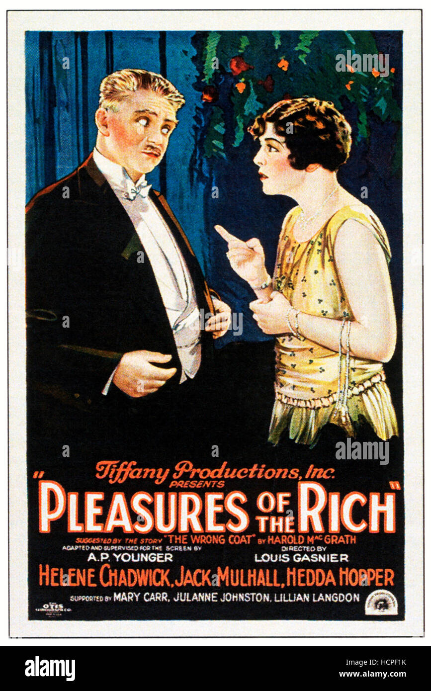 PLEASURES OF THE RICH, right: Helene Chadwick, 1926 Stock Photo - Alamy
