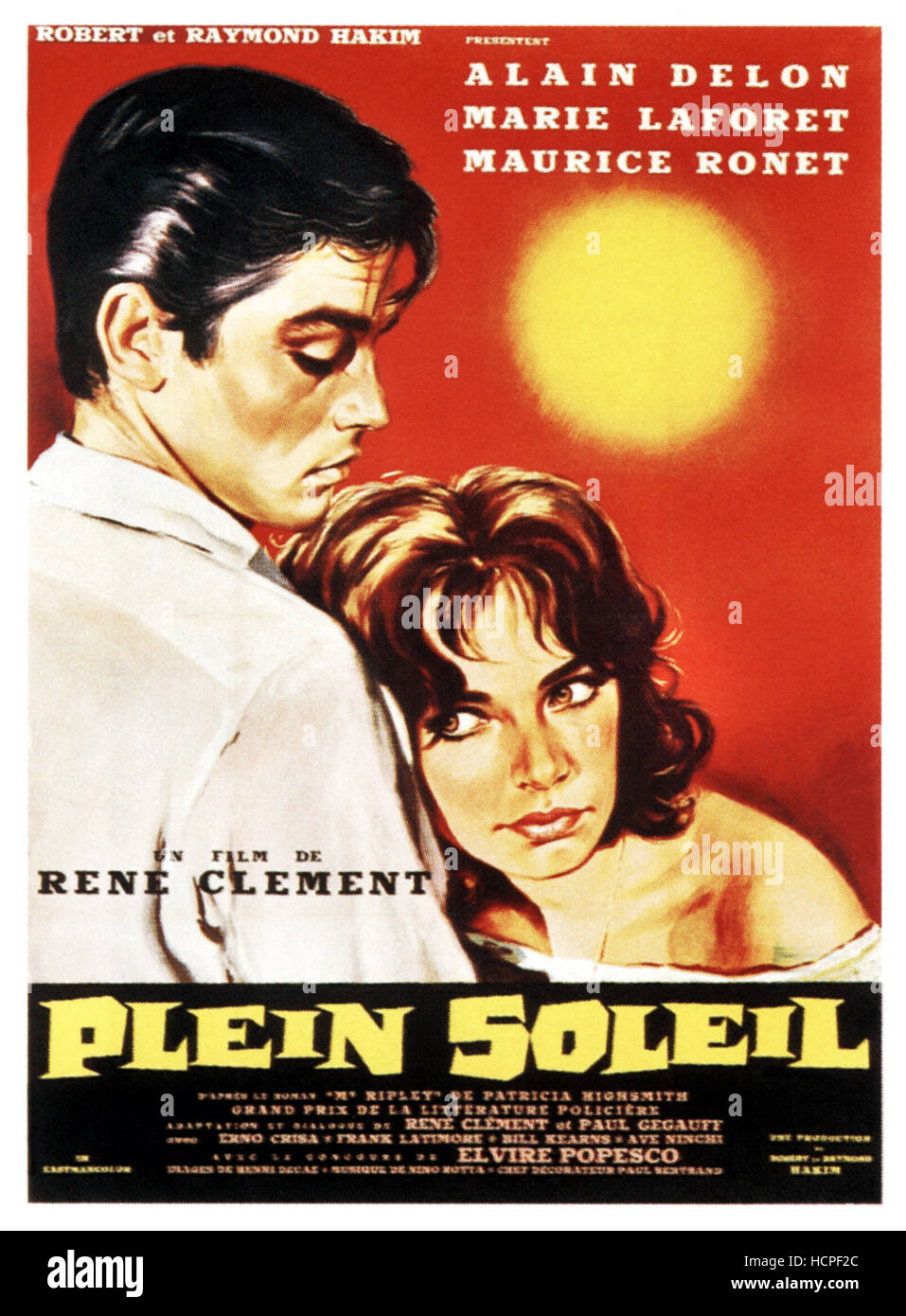 PURPLE NOON, (aka PLEIN SOLEIL), from left: Alain Delon, Marie Laforet ...
