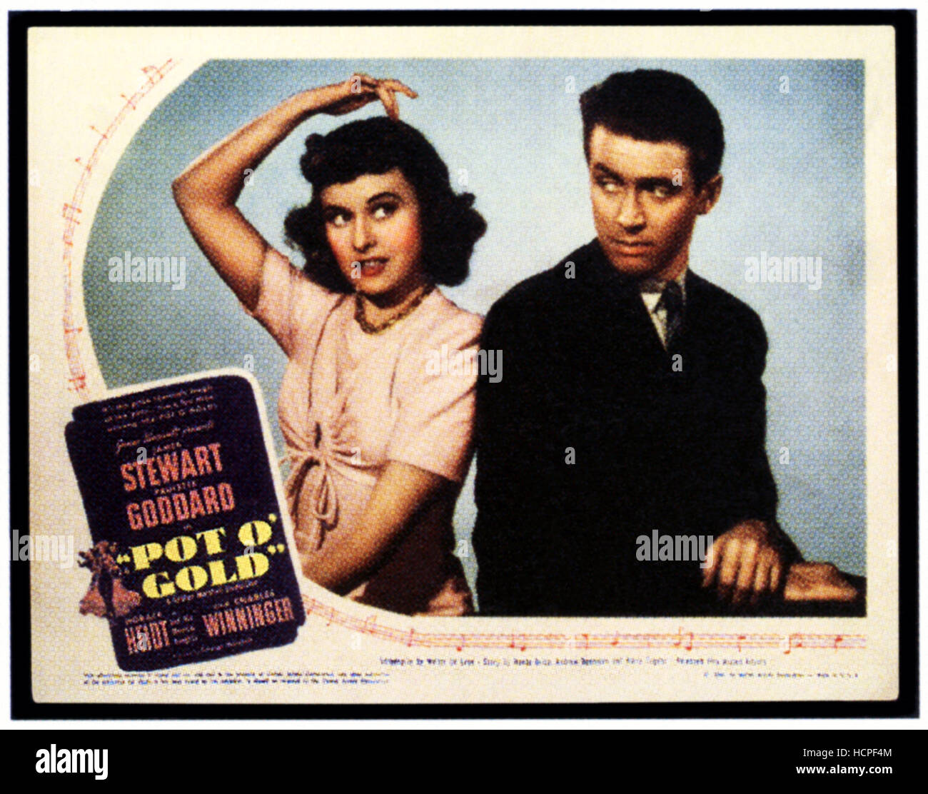 POT O'GOLD, from left: Paulette Goddard, James Stewart on lobbycard, 1941 Stock Photo - Alamy