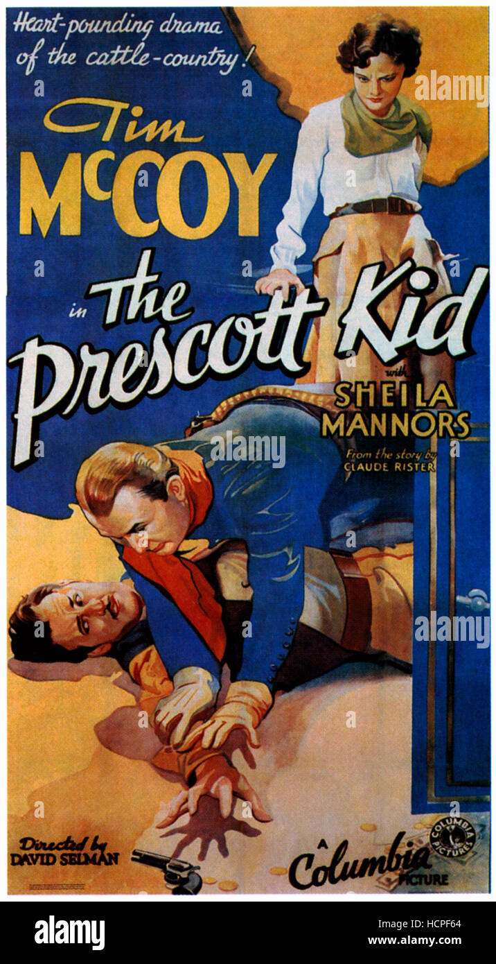 THE PRESCOTT KID, center: Tim McCoy, Sheila Mannors (aka Sheila Bromley ...