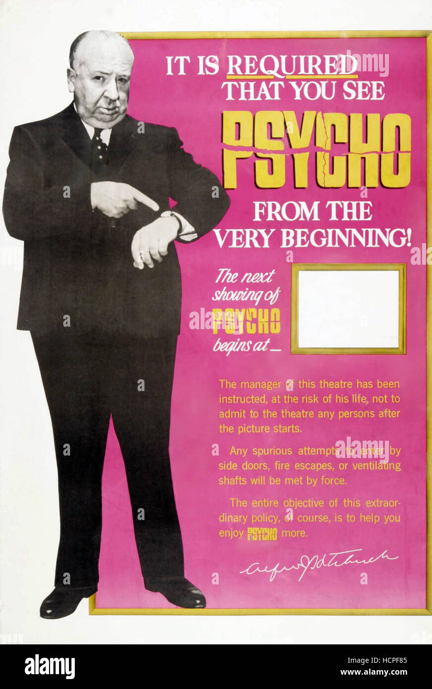 PSYCHO, Alfred Hitchcock, 1960 Stock Photo - Alamy