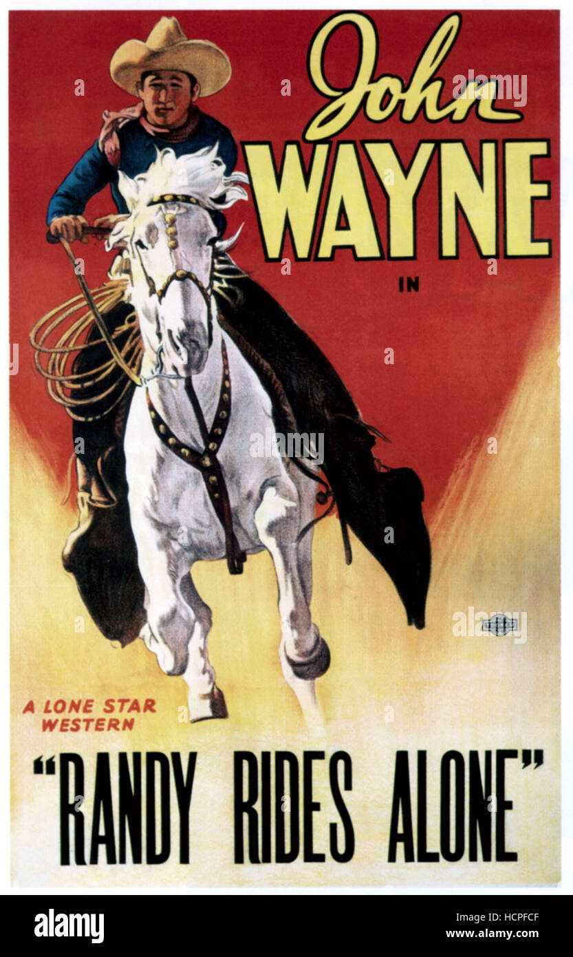 RANDY RIDES ALONE, John Wayne, 1934 Stock Photo - Alamy