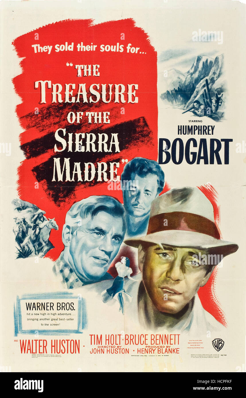 THE TREASURE OF THE SIERRA MADRE, Walter Huston, Tim Holt, Humphrey ...